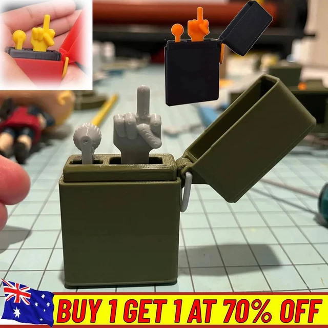 FUNNY MIDDLE FINGER Lighter, 3D Printed Middle Finger Fake Lighte Prank ...