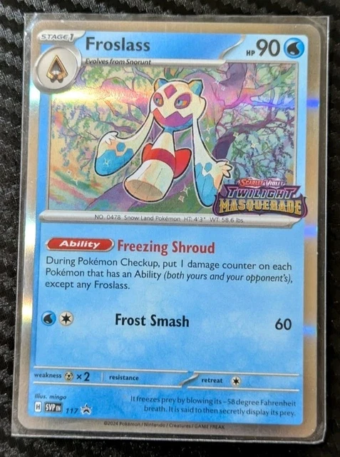 FROSLASS 117 TWILIGHT Masquerade Promo Holo Pokemon Card NM Condition ...