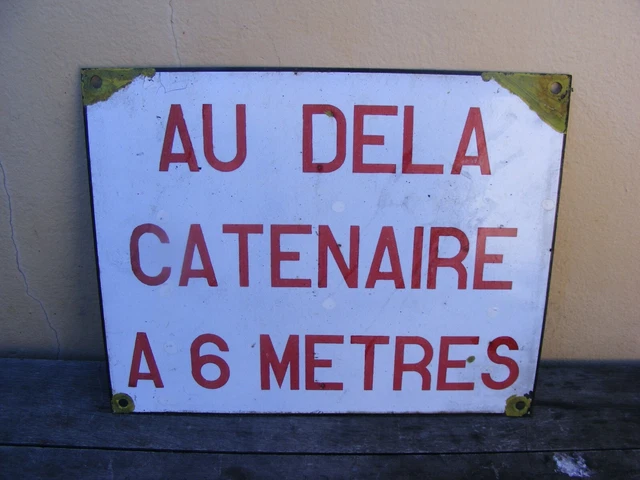 PLAQUE EMAILLEE ANCIENNE Enamel plate - SNCF - SIGNALISATION. DOUBLE FACE EUR 80,00 - PicClick FR