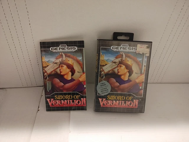 SEGA GENESIS SWORD Of Vermillion Video Game Missing Manual Has Hint ...