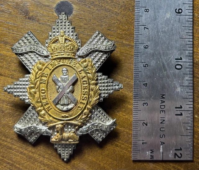 ROYAL HIGHLANDERS BLACK WATCH KC Officer’s Cap Badge, 76 x 59 mm ...