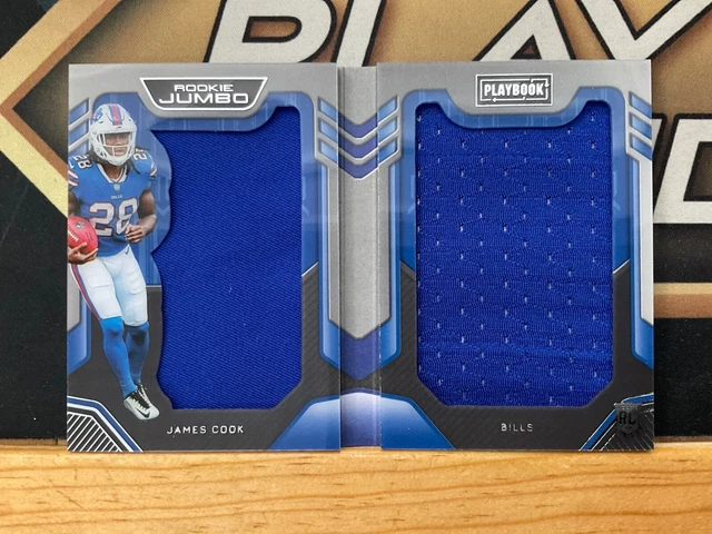 JAMES COOK RC recrue Jumbo Materials 2022 Panini Playbook Football #RJM ...