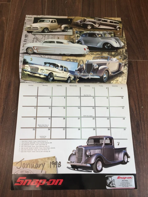 1998 SNAP SHOTS Snap On Tools Calendar $19.99 - PicClick CA