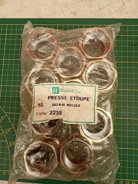LOT DE 10 PRESSE-ÉTOUPE N40 ISO NICKELÉ DELAUNAY de 24 à 30mm EUR 19,00 - PicClick FR