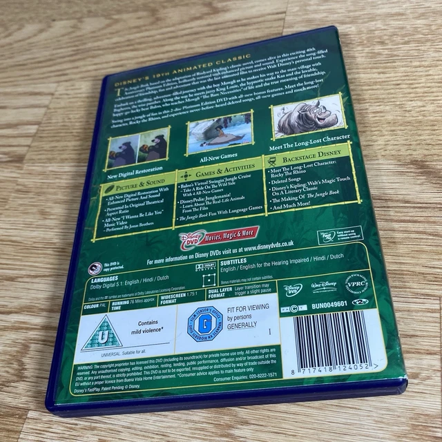 WALT DISNEY THE Jungle Book 40th Anniversary Edition Blu-ray #Disney £4 ...