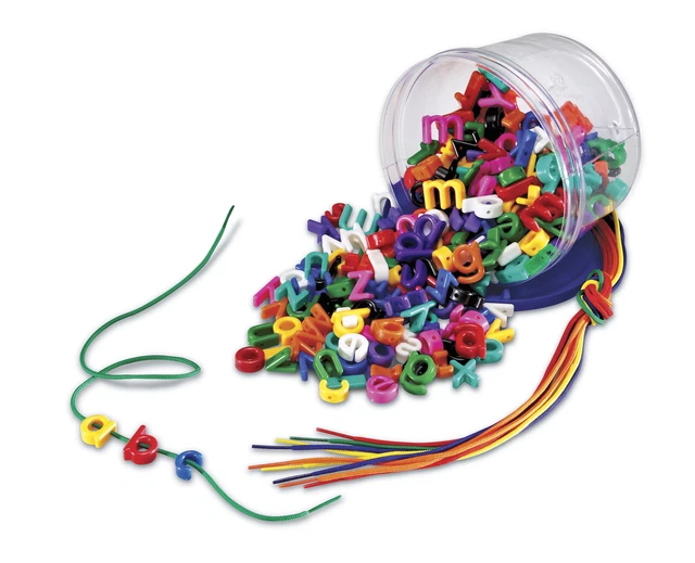 LOWERCASE LACING ALPHABET - Children's Plastic Threading Letters for ...