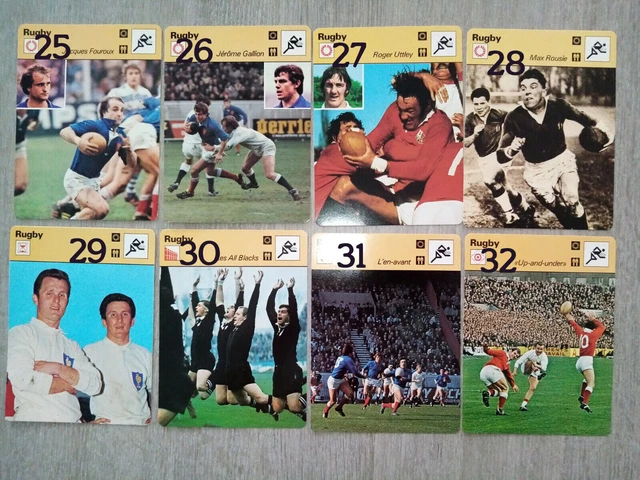 LOT RUGBY 32 x Card French Sportscaster Editions Rencontre Union Rugby ...