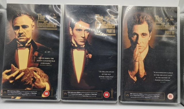 VHS BUNDLE - The Godfather Trilogy - Parts 1 to 3. £7.00 - PicClick UK