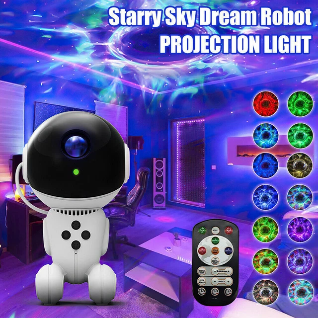 LED ROBOT GALAXY Projector Night Light Nebula Aurora Spaceman Starry ...