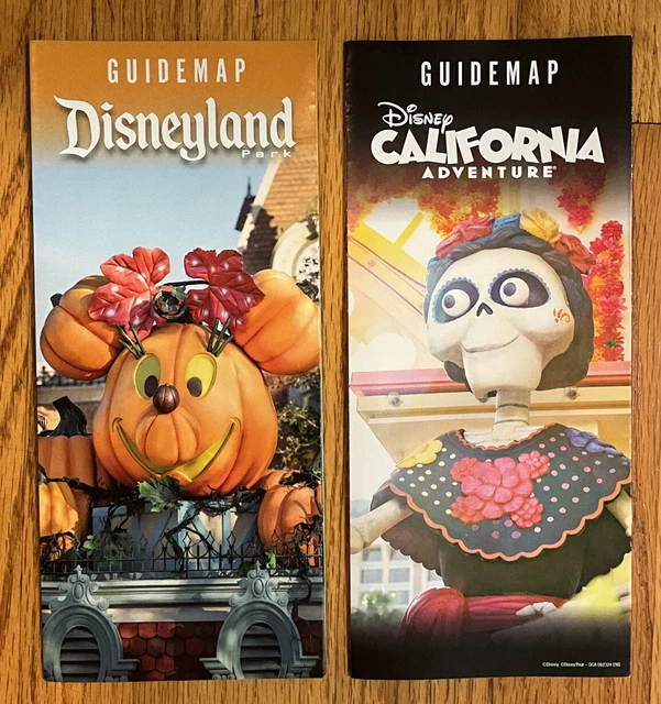 DISNEYLAND DCA PARK Guidemap Set Halloween 2024 Guide Maps Minnie Pixar ...