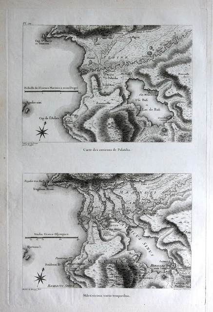 MAPPA MAPPA BALAT Mileto Miletus Didim Aydin provincia Turchia Turchia ...