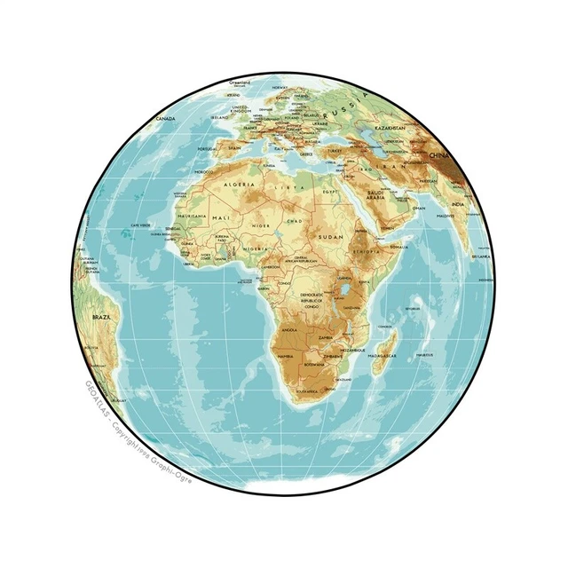 World Map Eastern Hemisphere