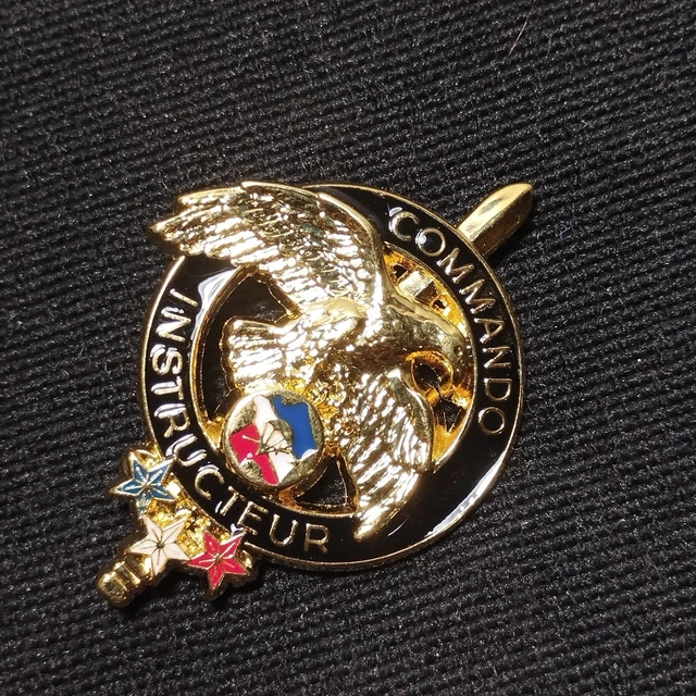 Y5S) BEL INSIGNE militaire brevet commando instructeur french badge N°1 ...