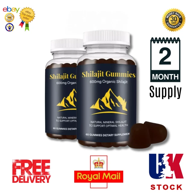 SHILAJIT GUMMIES - 2 Bottles 60 Delicious Flavoured Gummies-Optimum ...