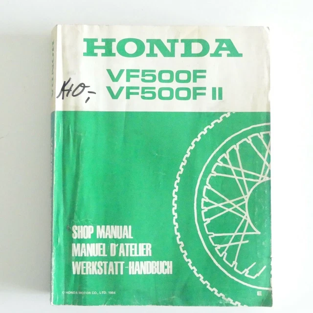 ORIGINAL HONDA VF 500 F 2 II Werkstatthandbuch Reparaturanleitung Handbuch 1984 EUR 69,00 ...