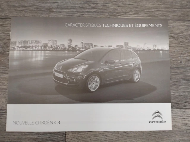 CITROEN C3 CARACTERISTIQUES Techniques Equipements French Francais ...