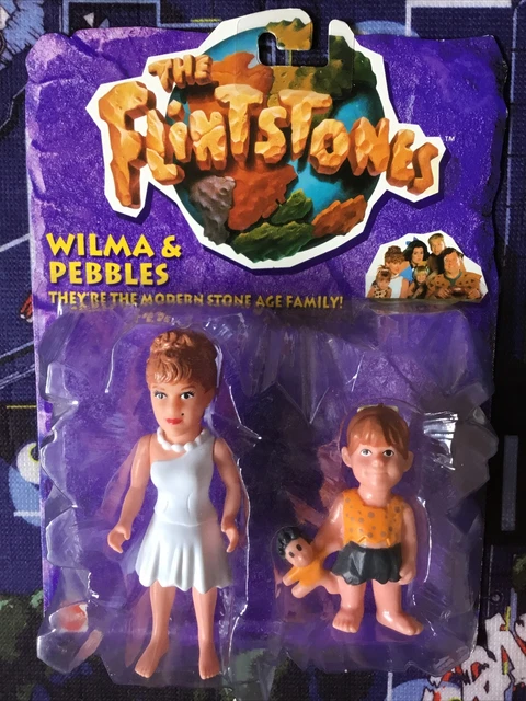 MATTEL THE FLINTSTONES WILMA & PEBBLES FLINTSTONE Vintage Action Figure ...