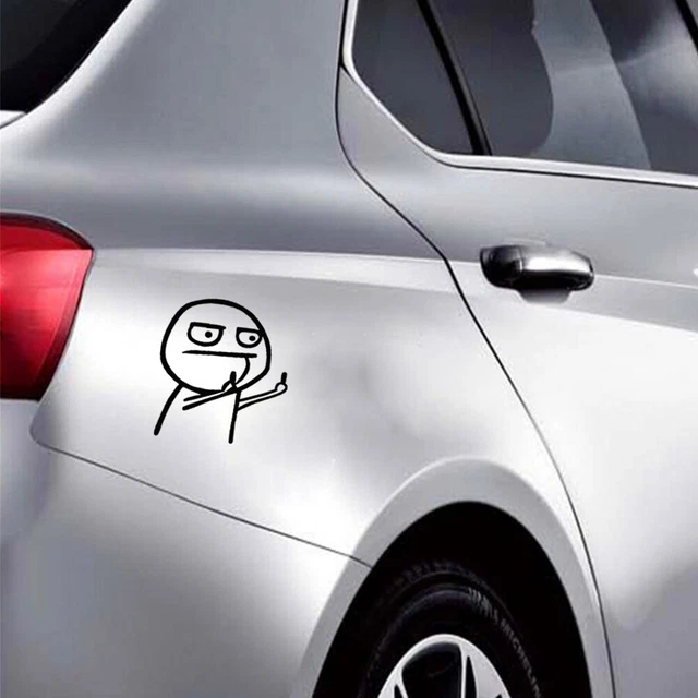 1X FUNNY TWO Middle Finger Vinyl Car Sticker Door Window Decal Auto ...