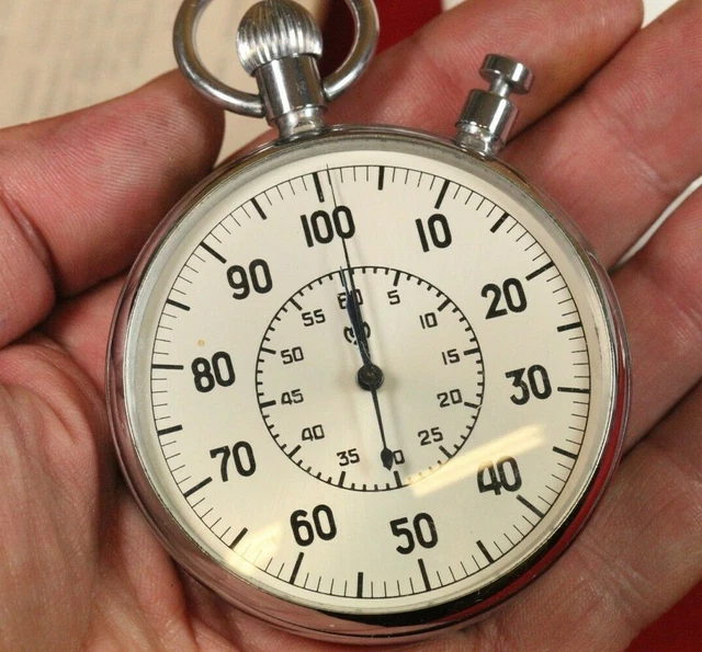 RARE VINTAGE SOVIET Russian 1/100 of a second Stopwatch Chronometer ...