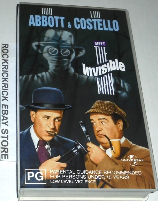 MEET THE INVISIBLE Man Vhs Tape Bud Abbott & Lou Costello 1951 $25.00 ...