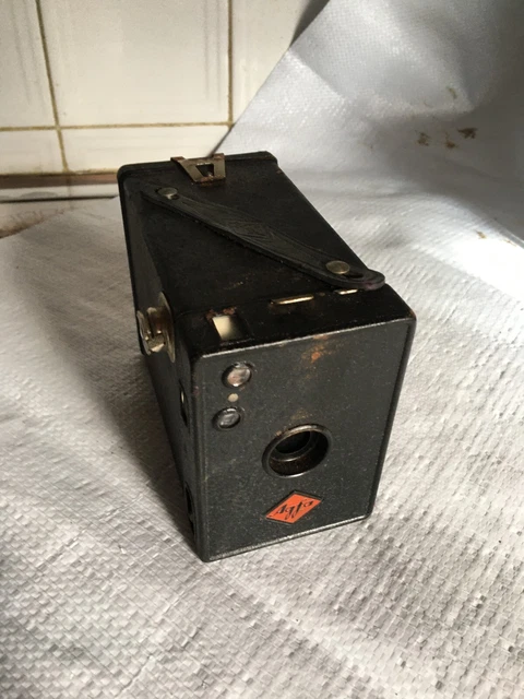 VINTAGE AGFA TIN BOX CAMERA in case £3.50 - PicClick UK