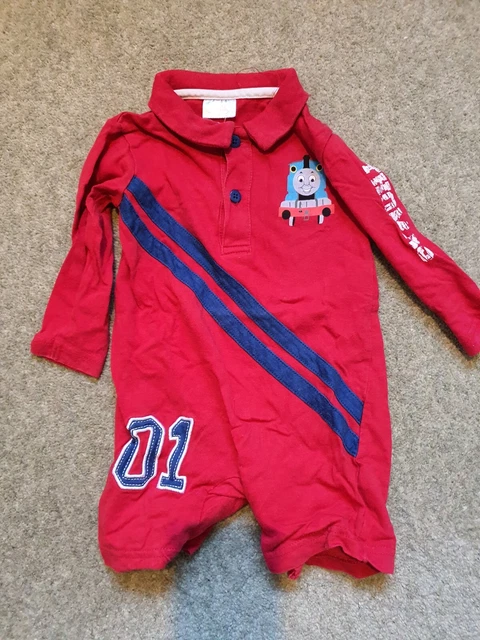 THOMAS THE TANK engine and friends baby grow 6-9 months red £1.99 ...