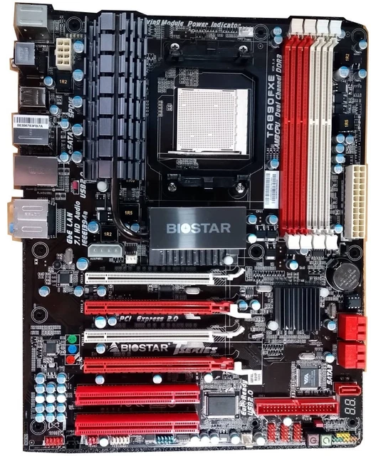 USED BIOSTAR TA890FXE Socket AM3 PCIe SATA M.2 USB Audio Motherboard £ ...
