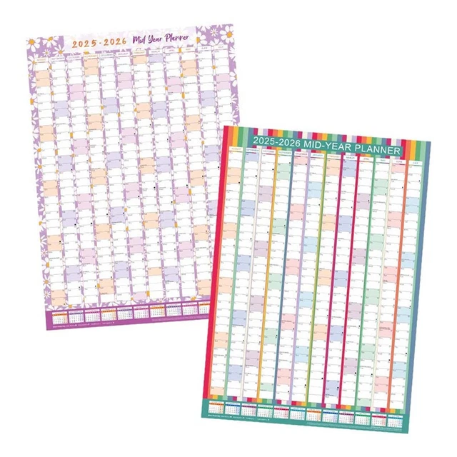 2025-2026 ACADEMIC WALL Calendar Planner A1 Size Mid-Year Calendar 84 x ...