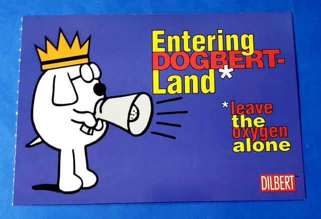 POSTCARD DILBERT COMIC Strip Scott Adams "Entering Dogbert Land" £4.68 ...