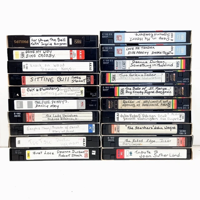 20 X PRE-RECORDED VHS Video Tapes 180min Blank Tapes With Vintage ...
