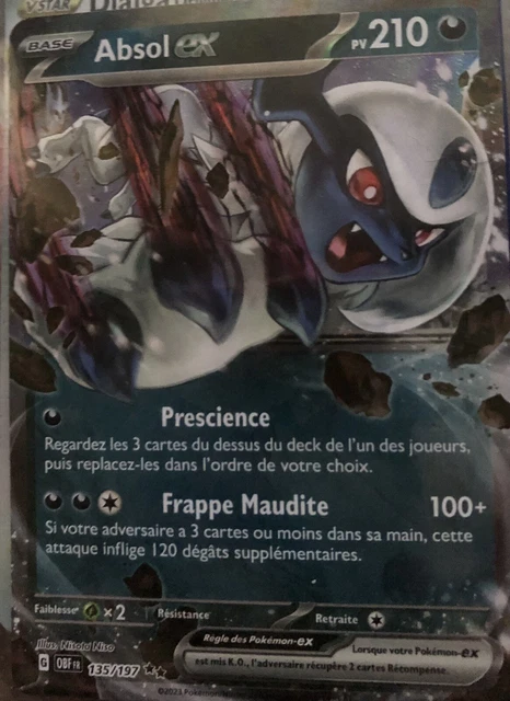 CARTE POKÉMON: ABSOL EX 135/197 (EV03-Flammes Obsidiennes ) FR EUR 6,99 ...