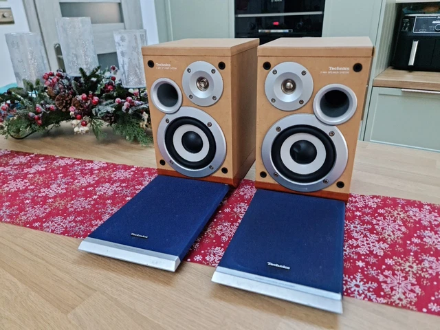 TECHNICS SB-HD505 HI-FI Stereo Bookshelf Speakers Pair 6 Ohm Bi ...