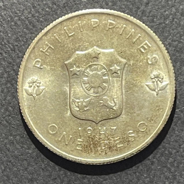 PHILIPPINES 1947-S PESO Silver Coin: Douglas MacArthur $78.10 - PicClick CA