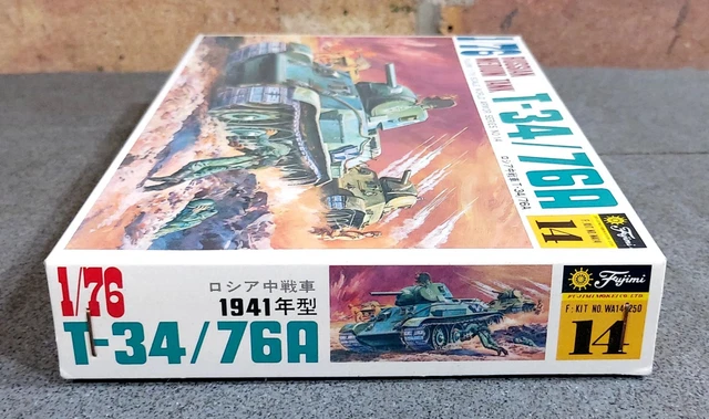 FUJIMI 1:76 T34 76A Plastic Model Military Russian Medium Tank Kit WA14 ...