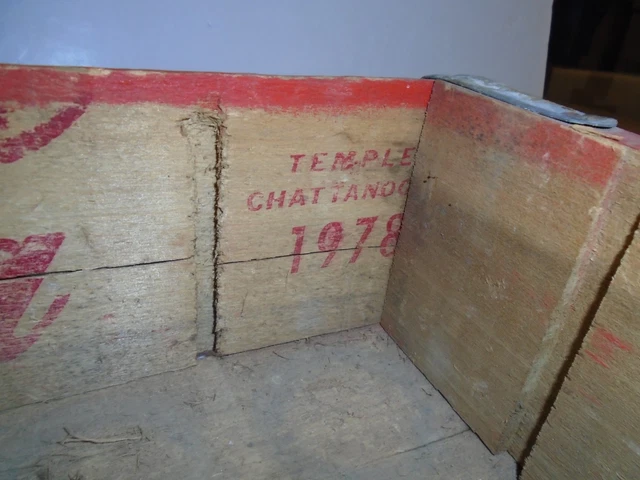 VINTAGE 1978 &COCA-COLA& WOOD SODA CRATE - No Dividers - GREAT COLOR! £ ...