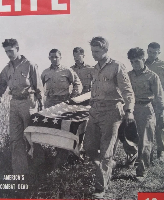 LIFE MAGAZINE COVER & Article Original Rare Vtg 1940s WW2 Killed List ...