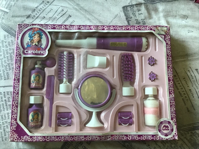 JOUET ANCIEN VINTAGE Miss Caroline Set Beauté Coffret Coiffure Trifels ...