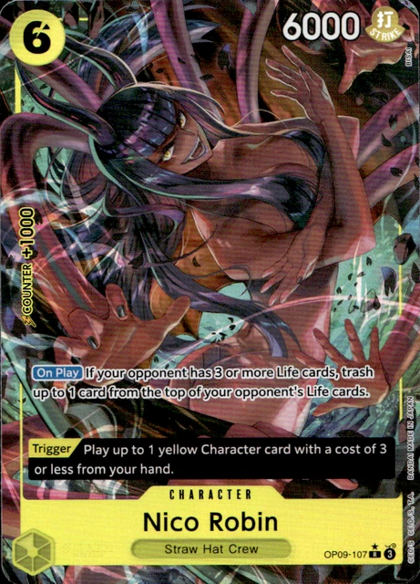 NICO ROBIN OP09-107 ALT ART RARE One Piece £24.99 - PicClick UK