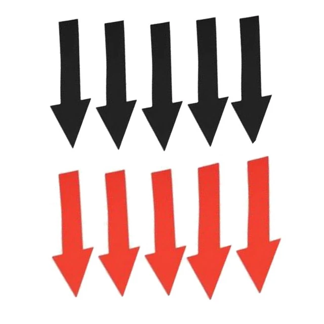 BLACK/RED DIRECTION INDICATOR Label PVC Adhesive Arrow Sticker Office ...