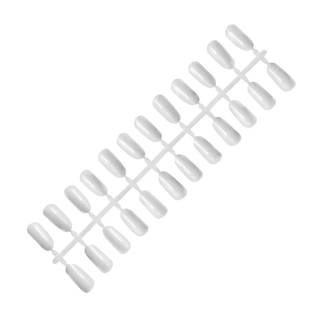 PRACTICAL ELEGANT FALSE Oval Nail Stick Color Tips Home Practice $18.58 ...