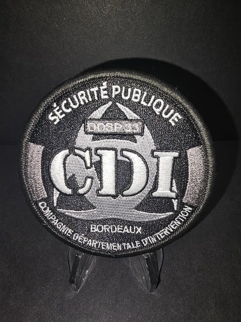 ÉCUSSON POLICE CDI Bordeaux Tissu RAID GIGN BAC GENDARMERIE BI BST BTC ...