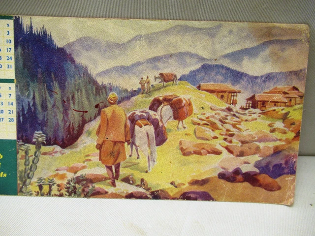 ANTIQUE BURMAH-SHELL OIL Advertising Sample Card Blotter Paper Old ...