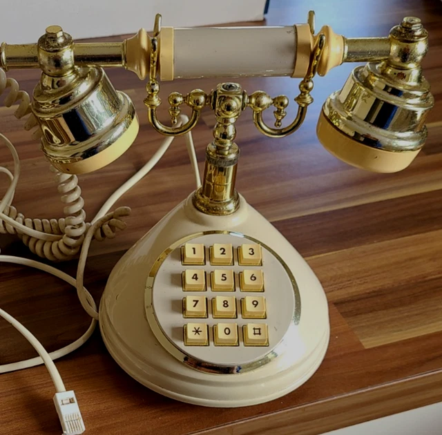 VINTAGE RETRO phone Dial Cream push button used working £17.21 ...