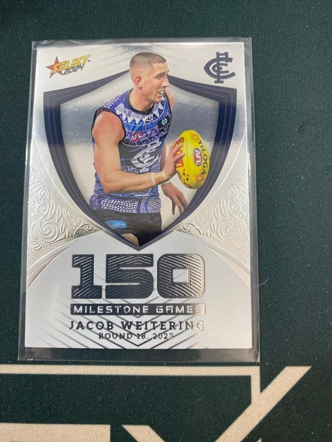 2024 SELECT AFL Footy Stars JACOB WEITERING Milestone Games 201/240 # ...