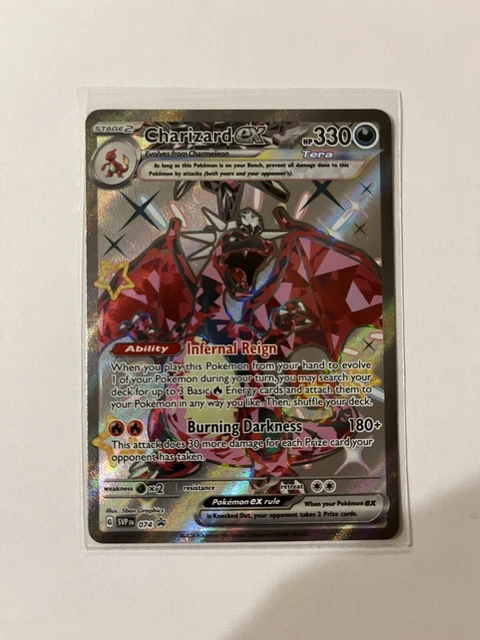 POKEMON CHARIZARD EX SVP 074 Promo art Brillant Écarlate et Violet ...