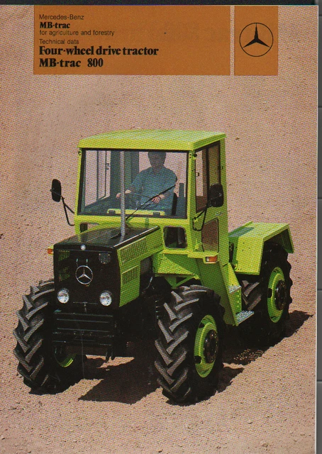 MERCEDES-BENZ &MB-TRAC 800& Tractor Brochure Leaflet EUR 8,61 - PicClick FR