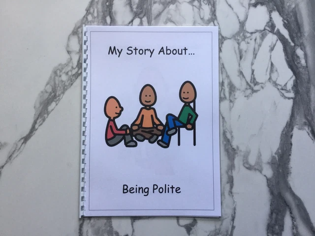 PECS/BOARDMAKER BEING POLITE Social Story For Autism/ASD/SEN/Aspergers ...