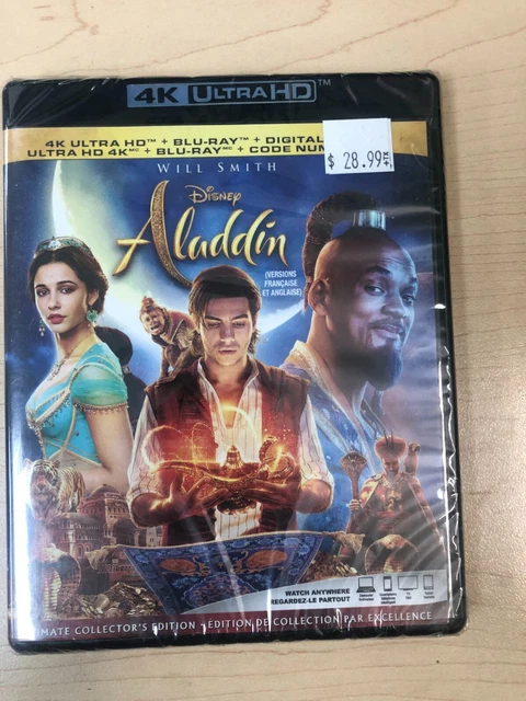 DISNEY ALADDIN (4K Ultra HD + Blu-Ray + Digital) *NEW SEALED* $9.41 ...