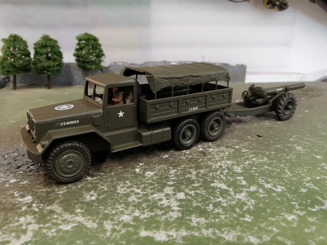 VINTAGE DINKY 693 & Corgi GMC. U. S. Army Truck And Howitzer .Military ...