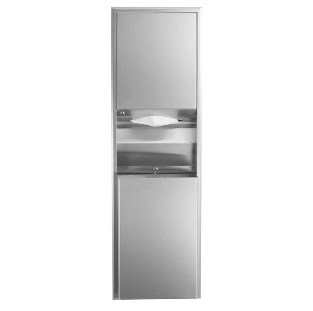 BOBRICK CLASSICSERIES RECESSED Convertible Paper Towel Dispenser/Waste ...